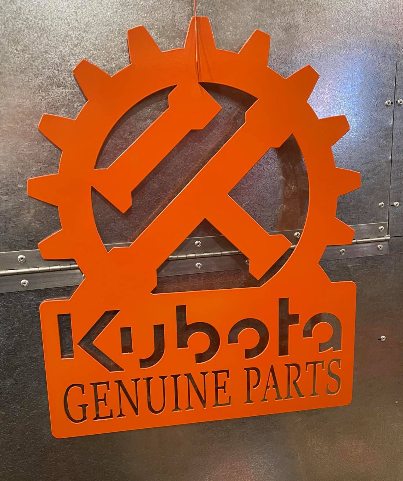 Kubota Sign with Gears ⋆ DED-CON METALWORKS